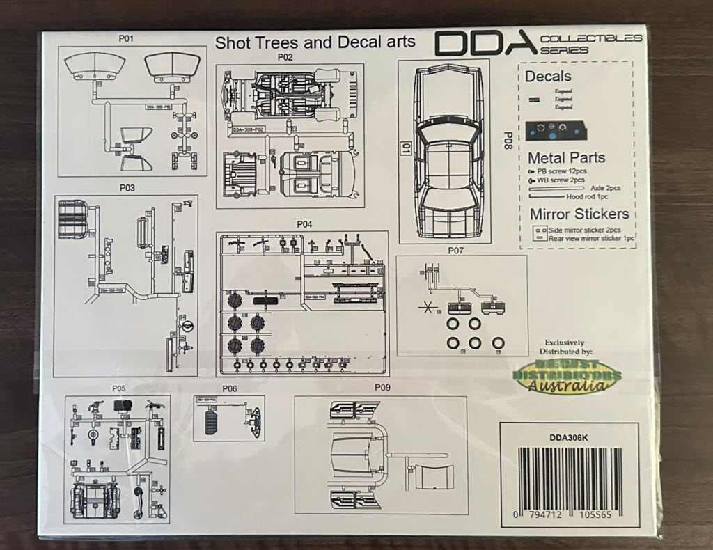 HQ MONARO 4 DOOR PLASTIC MODEL KIT 1:24 SCALE | HQ MONARO 4 DOOR ...