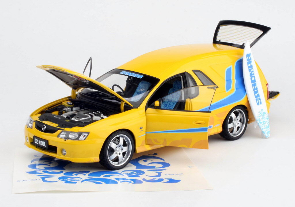 Holden VY SS Custom Sandman Panelvan in Devil Yellow with 'Wild' decal kit